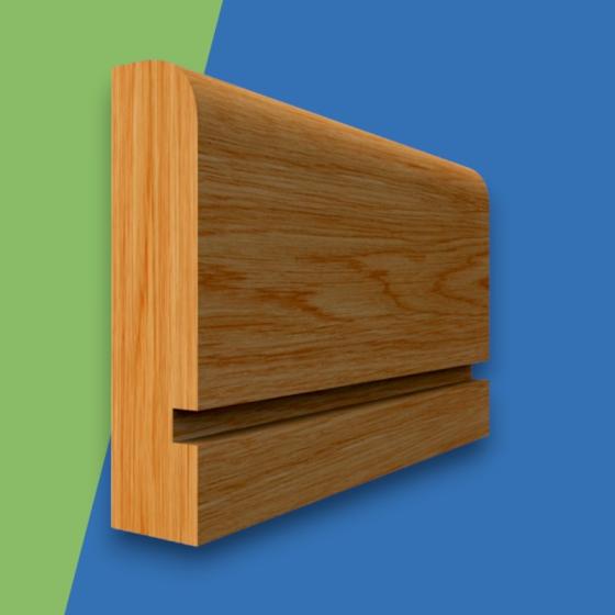 Square Edge Grooved Oak Dado Rail