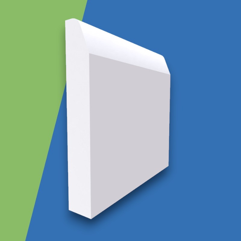 Chamfered Round MDF Skirting Board