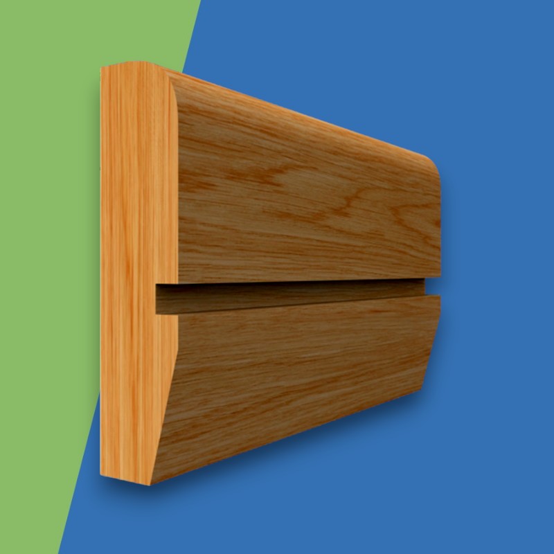 Chamfered Square Grooved Oak Dado Rail