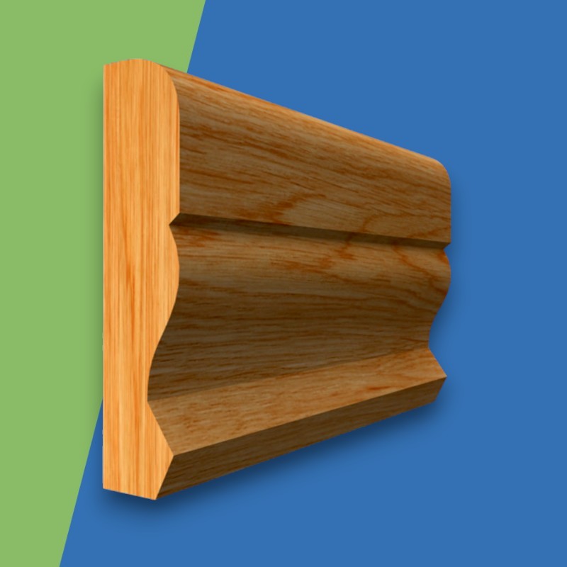 Large Ogee Oak Dado Rail