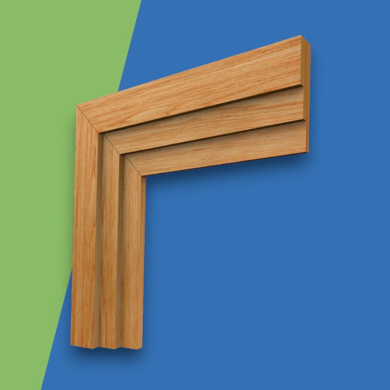 Large Stepped Oak Architrave