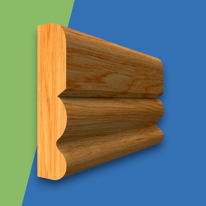 Ogee 3 Oak Dado Rail