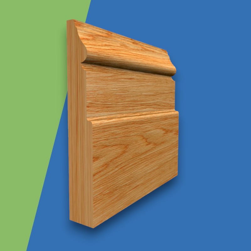 Victorian Solid Oak Skirting Board